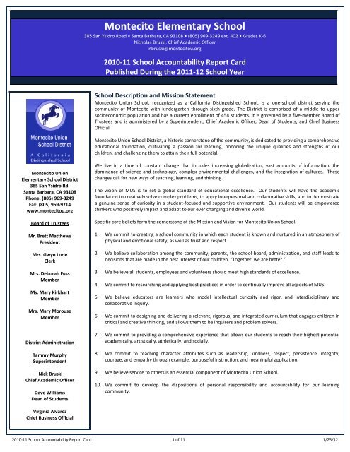 Montecito Elementary School - Montecito Union School