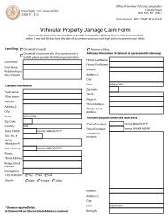 Property Damage or Loss Claim Form - NYC Office of the Comptroller