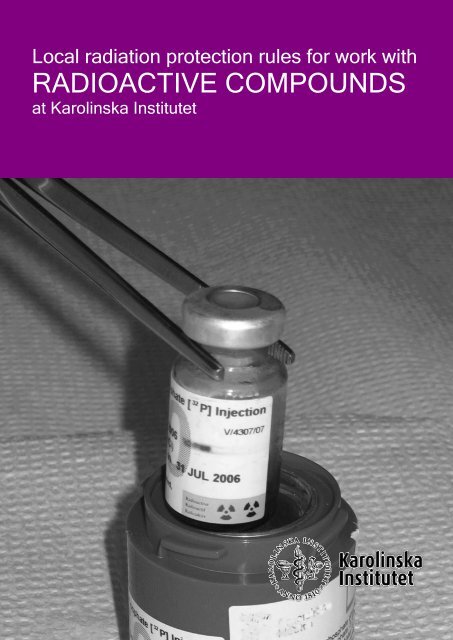 Local radiation protection rules for work with radioactive compounds ...