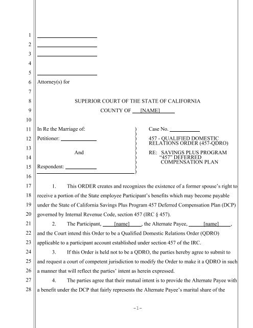 457-QDRO - The Deferred Compensation Service Center