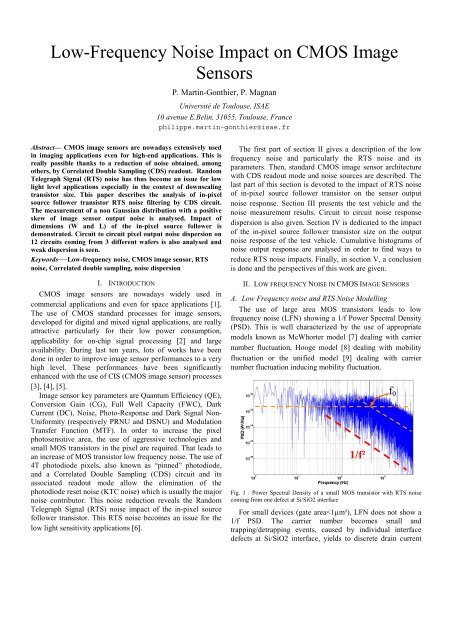 Low-Frequency Noise Impact on CMOS Image Sensors - DCIS 2009