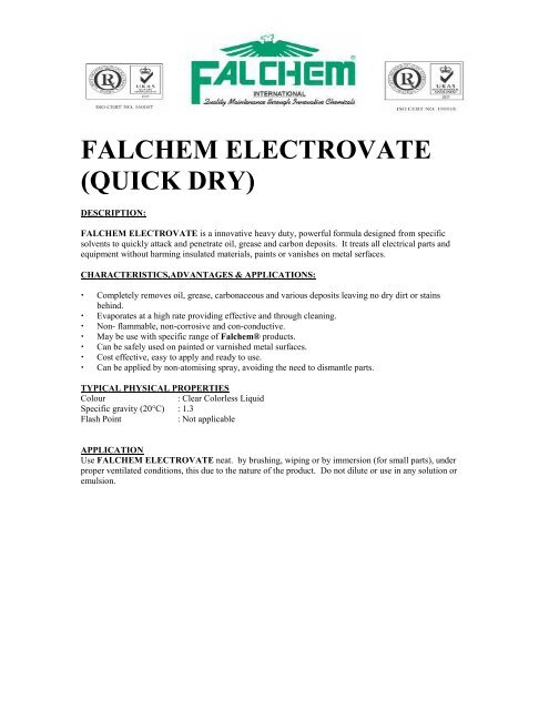 FALCHEM ELECTROVATE (QUICK DRY)