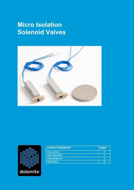 datasheet - Dolomite Microfluidics