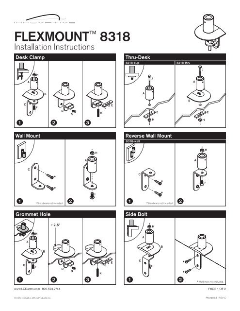 Installation Instructions - LCD arms and monitor arms