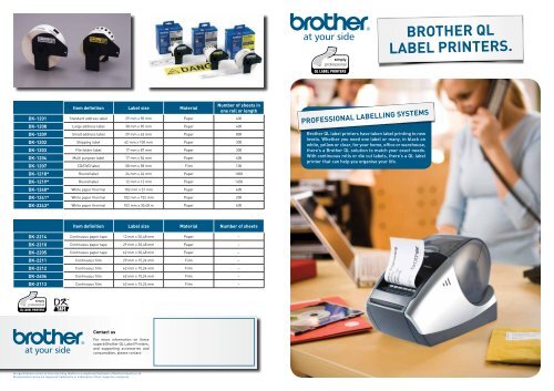 Brother QL LaBeL printers.