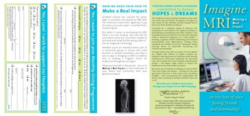 MRI Brochure - Stratford General Hospital Foundation