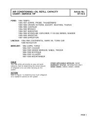 Applications And Crankcase Capacities Chart Motorcraft Oil - ILMA