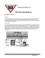 DSX-LAN (M) LAN Communications Module - DSX Access Systems ...