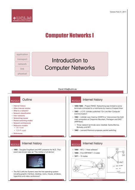 Computer Networks I Introduction to Computer Networks