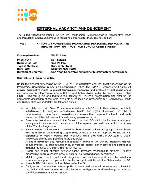 NPPP RH - UNFPA Nigeria