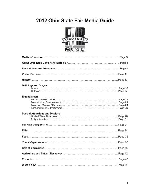 2012 Ohio State Fair Media Guide