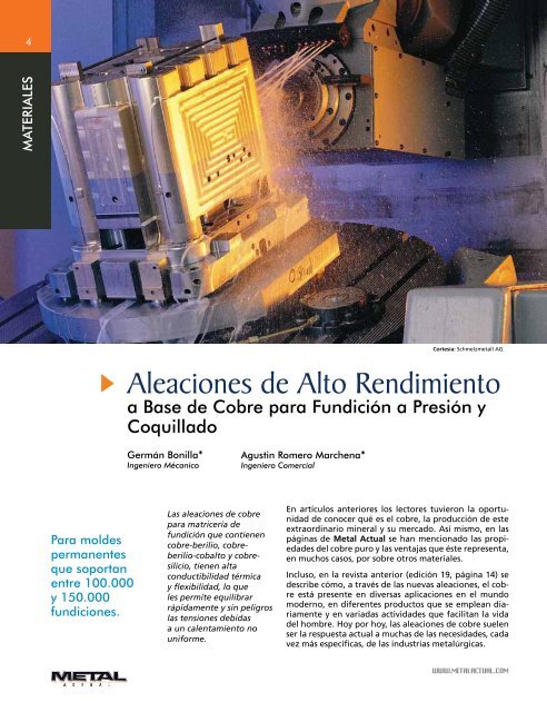 Aleaciones de Alto Rendimiento - Revista Metal Actual