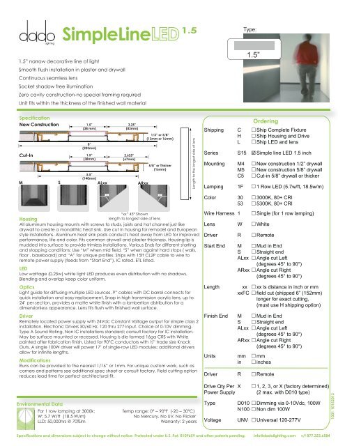 SimpleLine LED 1.5 - dado lighting