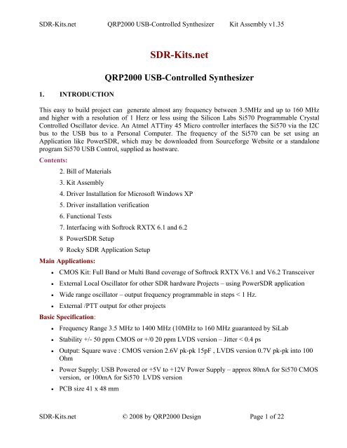USB-Synthesizer - SDR-Kits