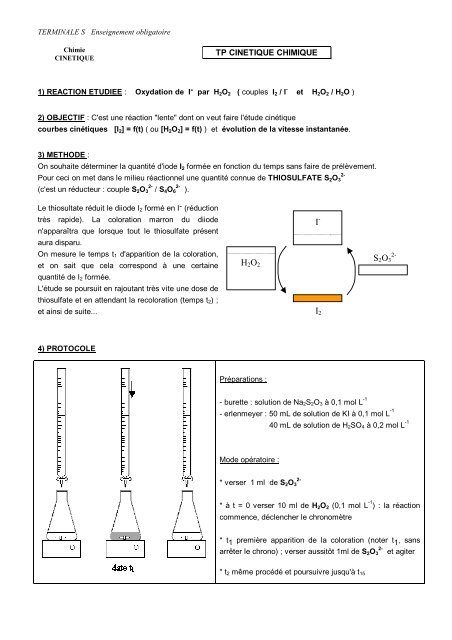 H2O2 I- I2 S2O3 - Xena