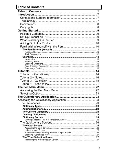Table of Contents - WizCom Technologies Ltd
