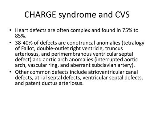 CHARGE syndrome a