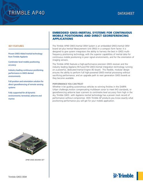 AP40 Datasheet - Applanix
