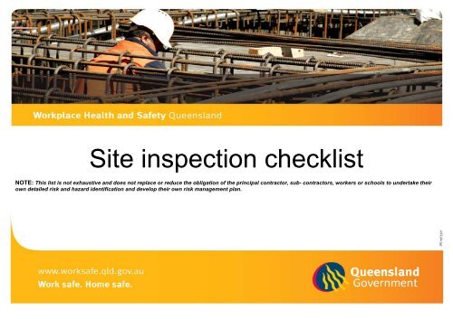 Site inspection checklist