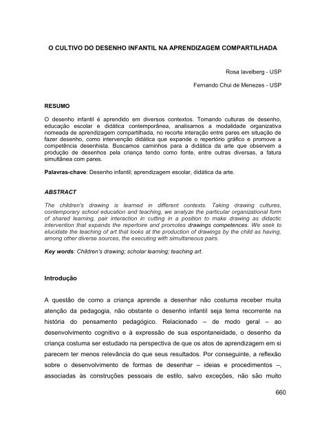 Rosa Iavelberg e Fernando ChuÃ­ de Menezes - anpap