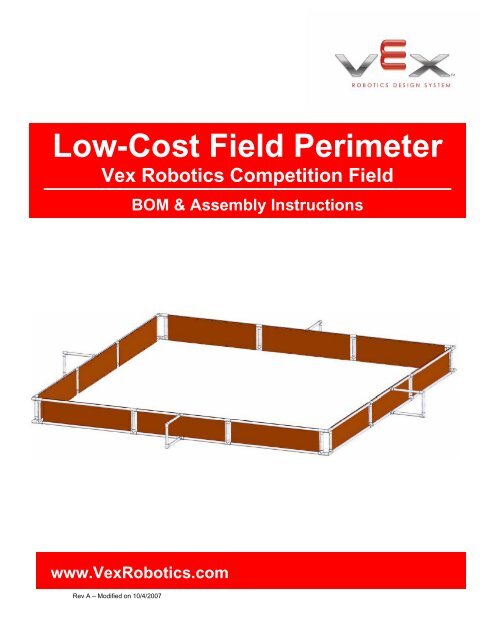Low-Cost Field Perimeter - VEX Robotics