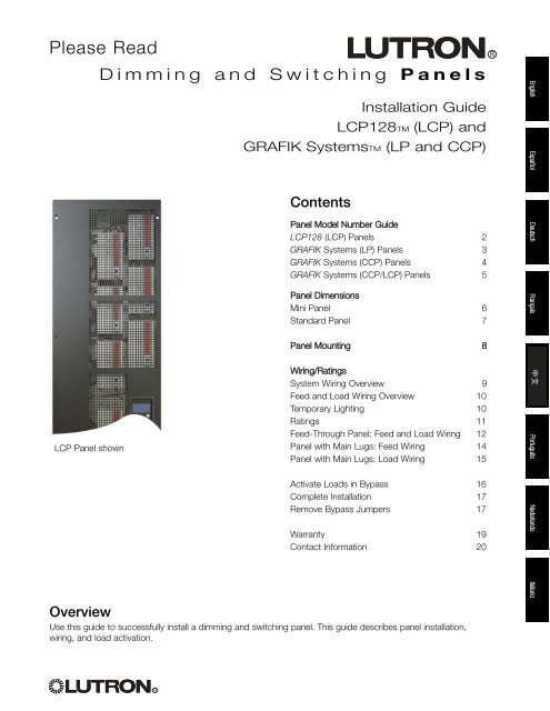 032163a lp.lcp.ccp install.qxp - Lutron Lighting Installation Specialists