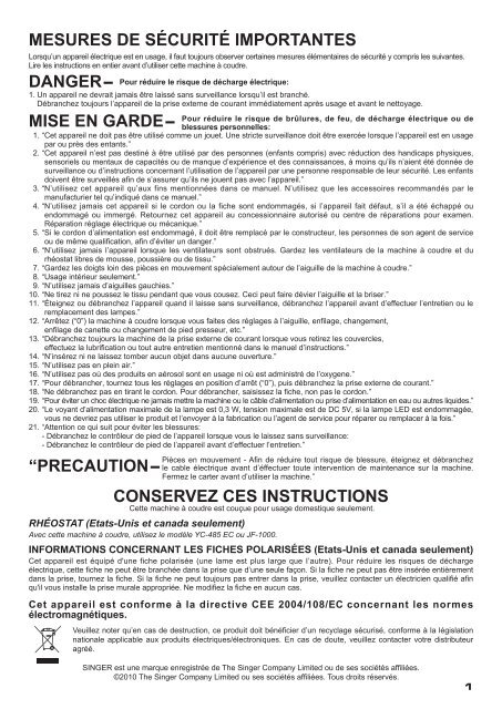 1 - SINGER Futura Support