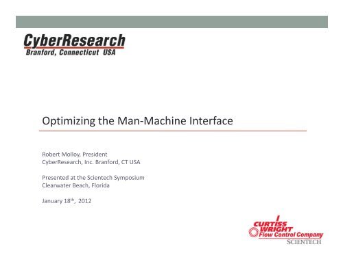 Optimizing the Man-Machine Interface - FAMOS - Scientech
