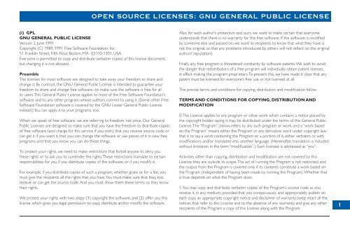 open source licenses: gnu general public license - Pace