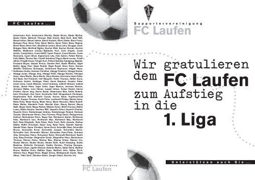 Flyer Aufstieg 1. Liga 2009 - FC Laufen