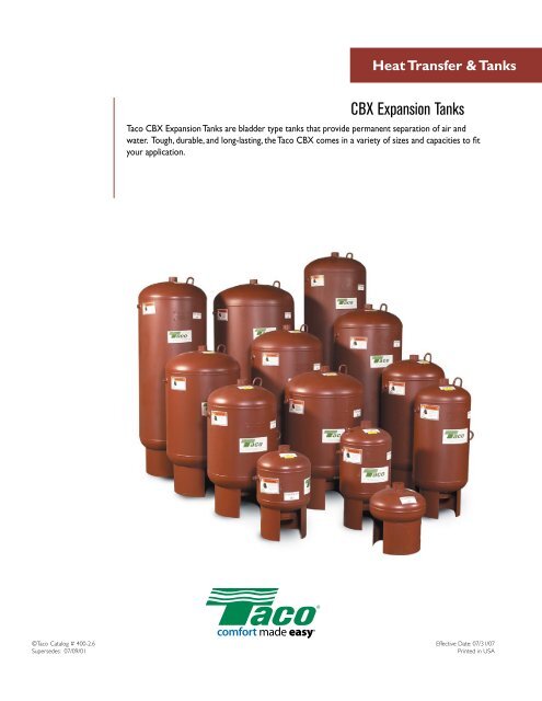 CBX Expansion Tanks - Taco-Hvac