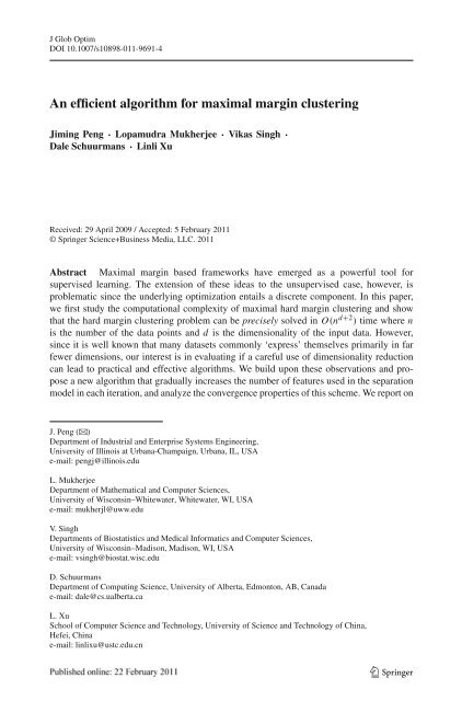 An Efficient Algorithm For Maximal Margin Clustering Researchgate