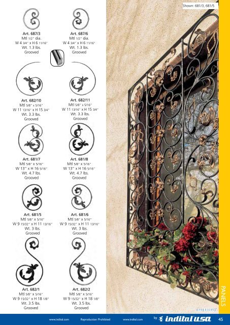 Ornate Floral Panels Art.