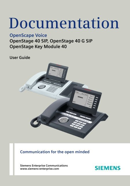 User Guide OpenStage 40 SIP