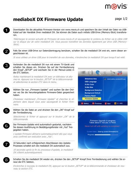 mediaboX DX Firmware Update - Station-Drivers