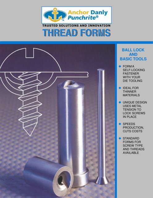 Anchor Danly PunchriteÂ® - Thread Form - Anchor Lamina Inc