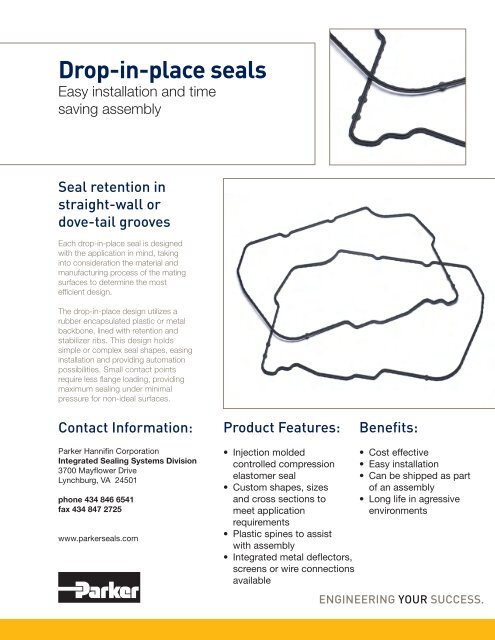 Drop-in-place seals - Darcoid