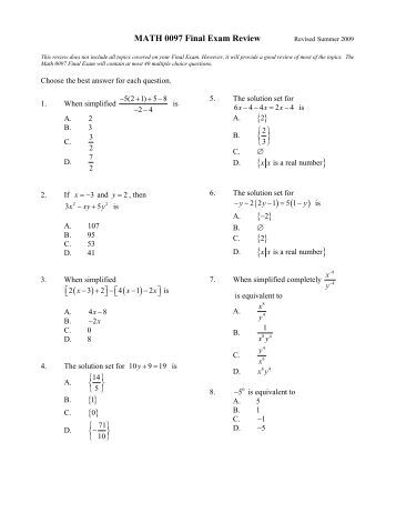 7th Grade Math, Review for Final - Part 2