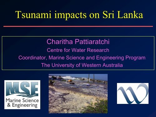 Tsunami Research - The University of Western Australia