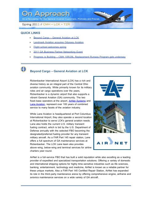 General Aviation at LCK - Columbus Regional Airport Authority