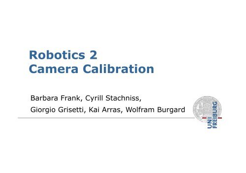 Robotics 2 Camera Calibration