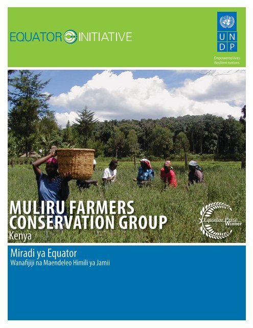 MULIRU FARMERS CONSERVATION GROUP - Equator Initiative