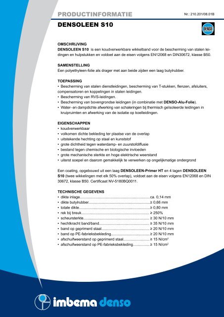 Handleiding - Imbema Denso