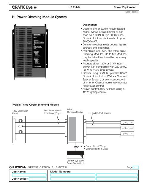 Hi-Power Dimming Module System - Lutron