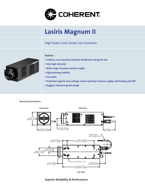 Coherent Magnum II Laser Datasheet