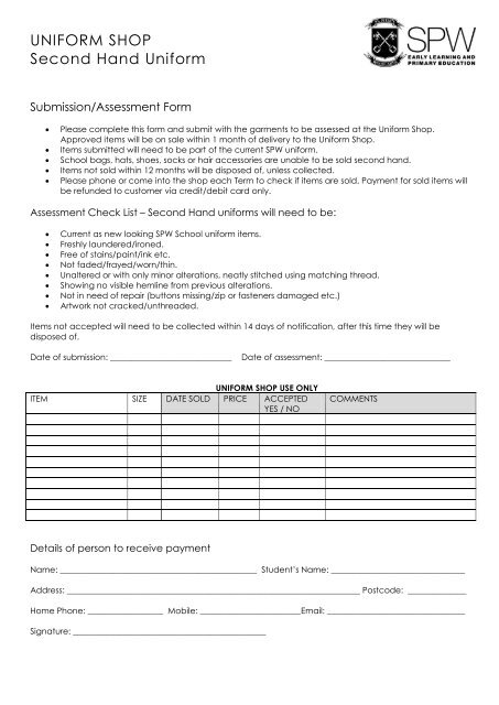 UNIFORM SHOP Second Hand Uniform