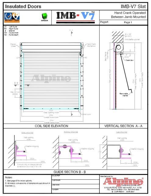 Hand crank operation - Alpine Overhead Doors