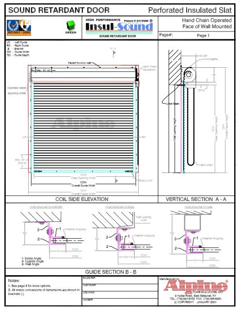 Hand chain operation - Alpine Overhead Doors