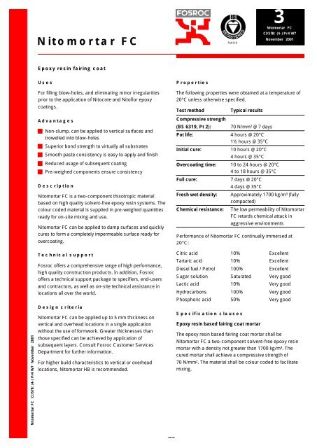 Nitomortar FC - Arcon Supplies