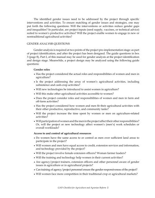 12 GAD CHECKLIST FOR AGRI